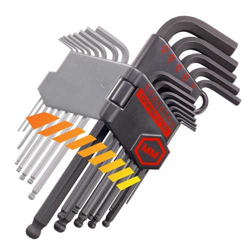 35piece Long Arm Ball End Hex allen Key Wrench Set Inch standard ...