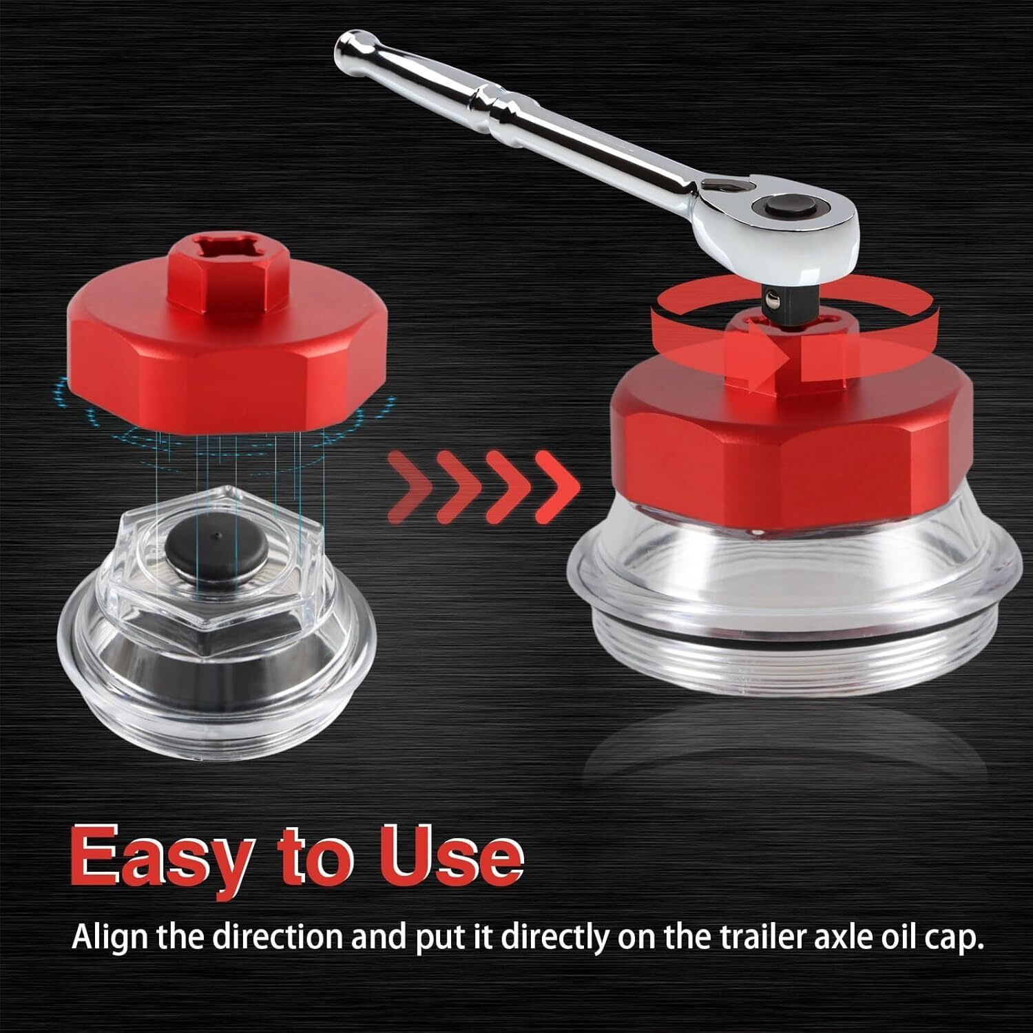 Trailer Axle Hub Oil Bath Cap Wrench for Dexter 9K 10K 8-415 2009+, 8 ...