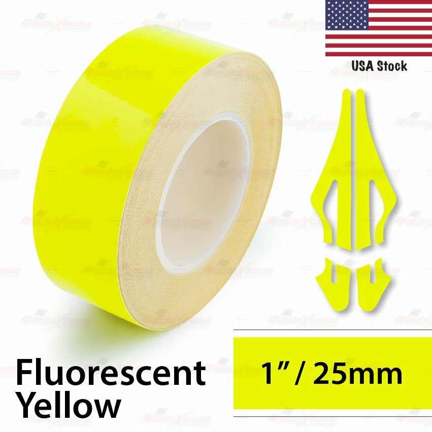BRIGHT YELLOW 1" PIN STRIPE Car Model Pinstriping Decal TAPE Vinyl ...