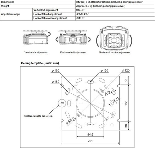 Epson ELPMB30 Slim Low Profile Projector Mount from Just Projectors ...