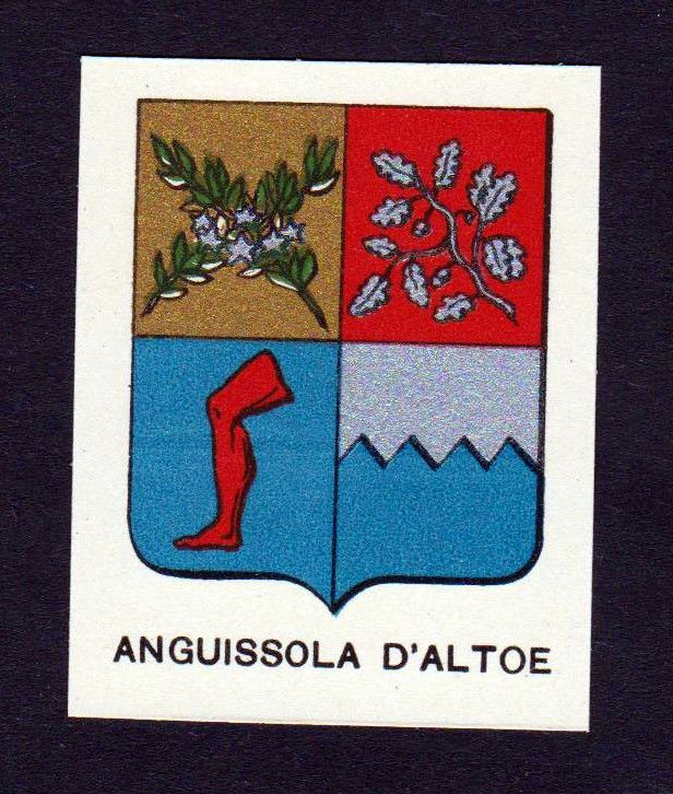 Approx. 1880 Anguissola Altoe Emblem Nobility Coat of Arms Heraldry ...