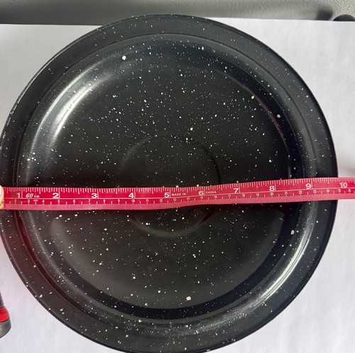 Vintage Granite Ware 12 QT Stock Pot Replacement Lid ONLY Black & White ...