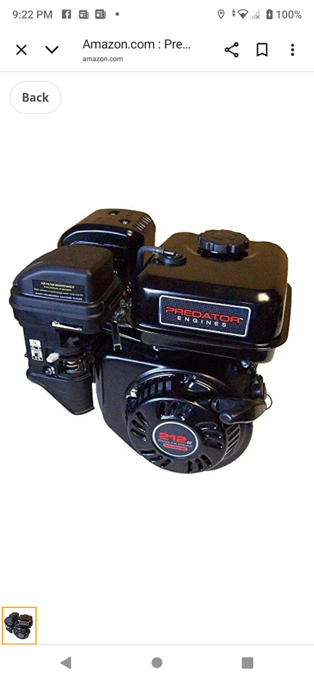 Predator Engines 6.5 HP 212cc OHV Horizontal Shaft Gas Engine, CARB | eBay