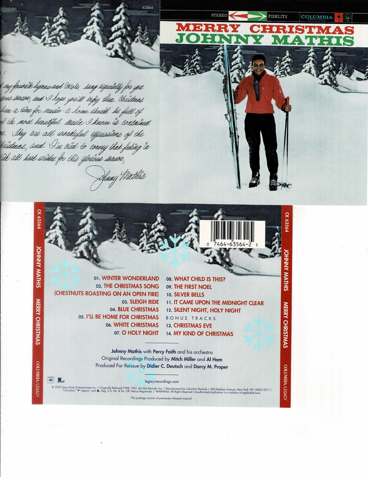 JOHNNY MATHIS - MERRY CHRISTMAS (CD 2003) **2 BONUS TRACKS** | eBay