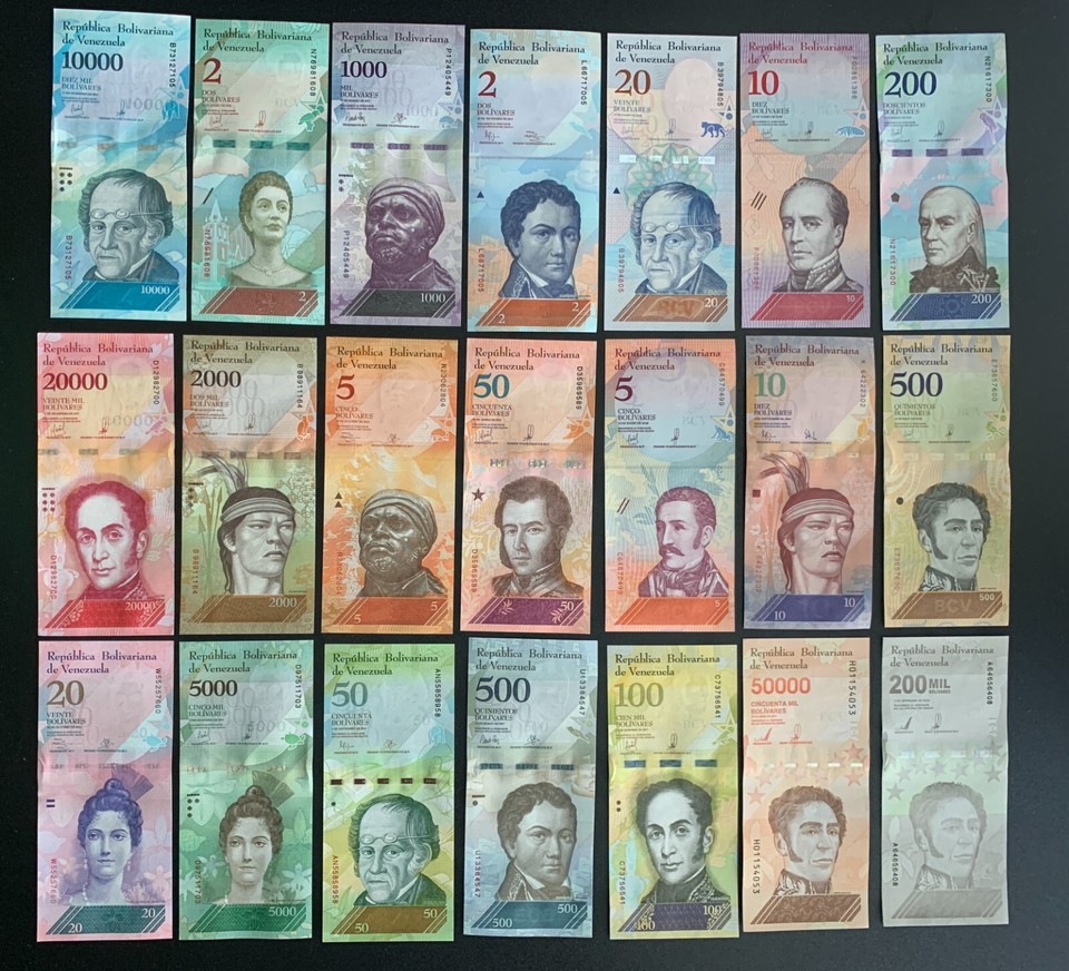 21 PCS Animal Banknotes Lot. Venezuela Paper Money Currency Set ...