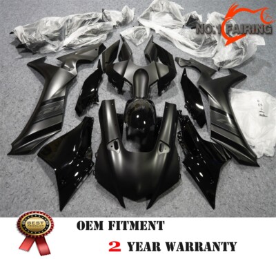 Matte & Glossy Black Fairing Kit ABS Bodywork For Yamaha YZF R1 2021 ...