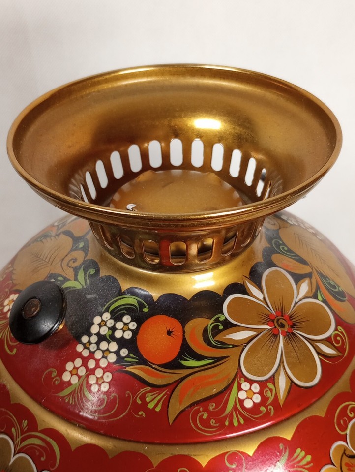 Antique Imperial Russian Hand Painted Samovar Round Tea/Coffee Kettle ...