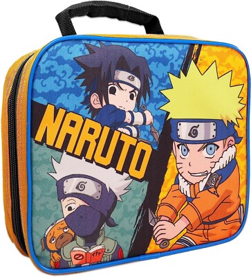 NARUTO School Lunch Box Bag Thermos Insulated snack food Avengers Kids ...