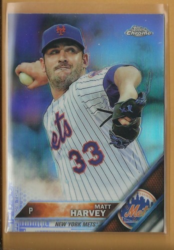 Matt Harvey 2016 Topps Chrome REFRACTOR Card # 97 New York Mets ...