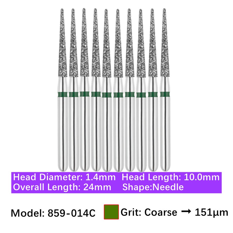 10pc Vakker Friction Grip Diamond Burs Needle Burs for High Speed ...