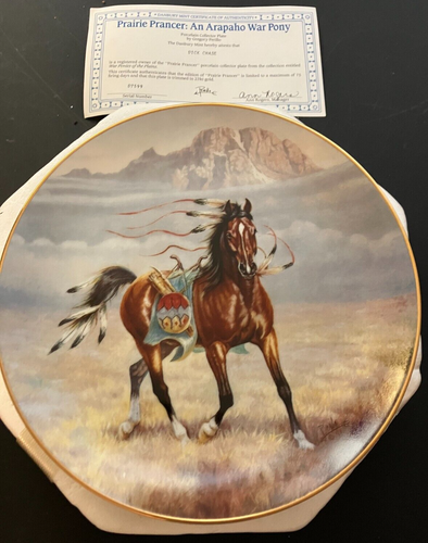 Vintage Danbury Mint Native American Plate Prairie Prancer: An Arapaho ...