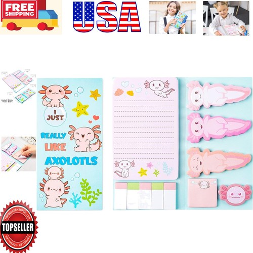 Versatile 550-Sheet Axolotl Sticky Notes - Perfect Gift for Students ...