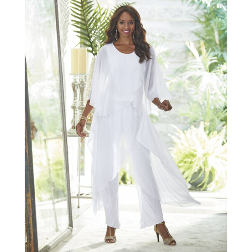 plus size 2X White Lorna Pant Set Suit from Ashro new | eBay