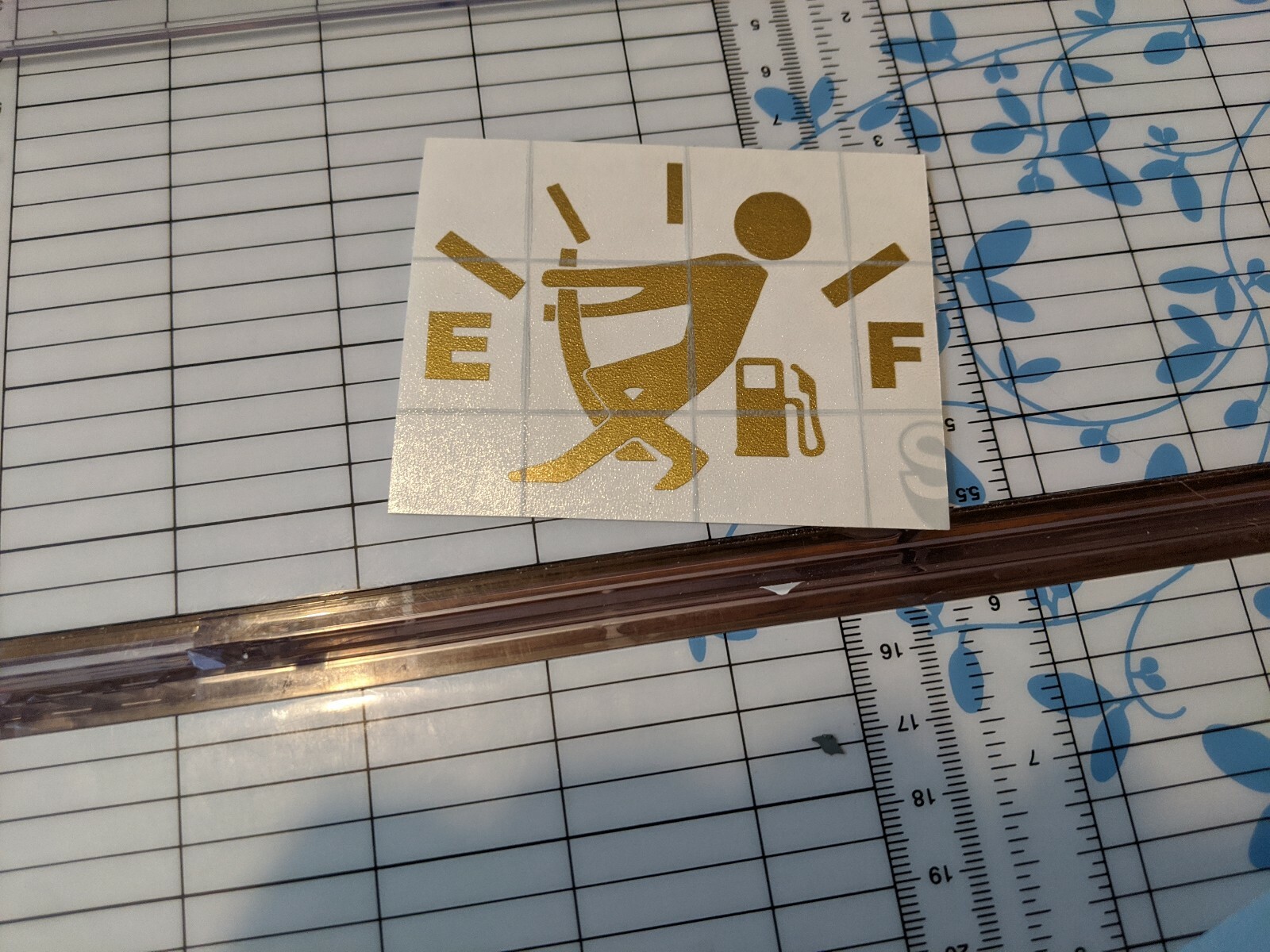 Fuel Gauge Decal Stick gir funny empty low gas fuel door vinyl sticker ...