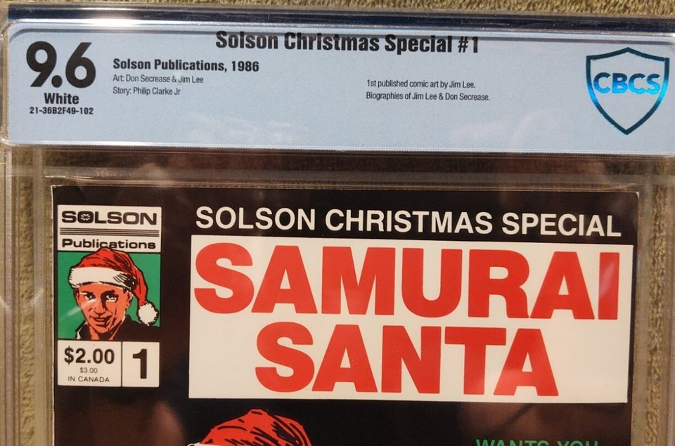 Samurai Santa #1 Solson Christmas Special CBCS 9.6 wp Key 1st Jim Lee ...