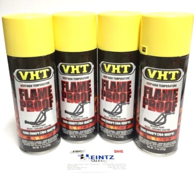 VHT SP108(4pack) High Temperature Flame Proof 11oz. Header Yellow Spray ...