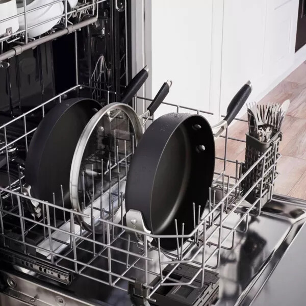 12" Select by Calphalon with AquaShield Nonstick Jumbo Fry Pan with Lid ...