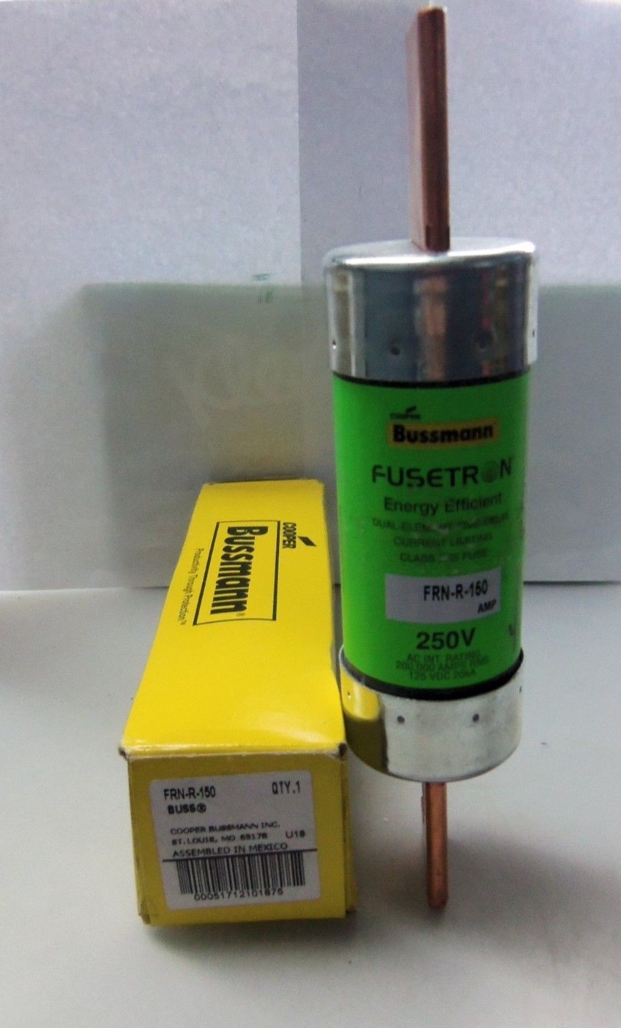 New Bussmann Fusetron FRN-R-150 150 Amp Fuse 250V Energy Efficient ...