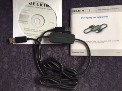 Belkin Easy Transfer Cable for Windows 7 with Quick Start guide and a ...