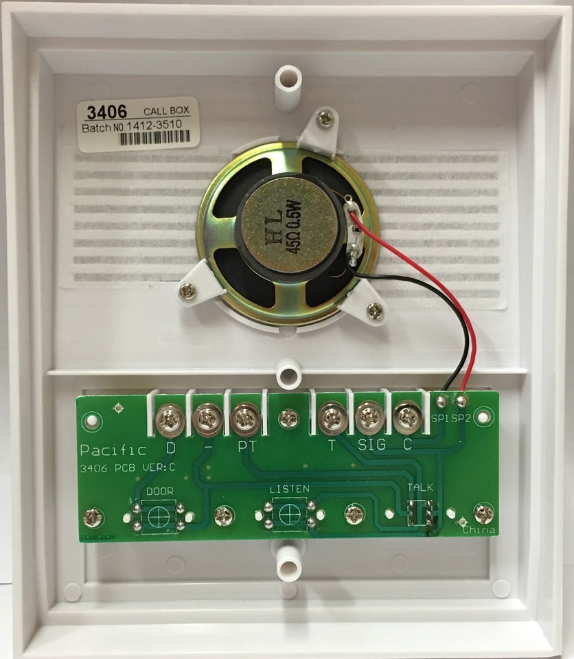 Pacific Apartment Intercom Station 3406 universal replacement 5/6 wired ...