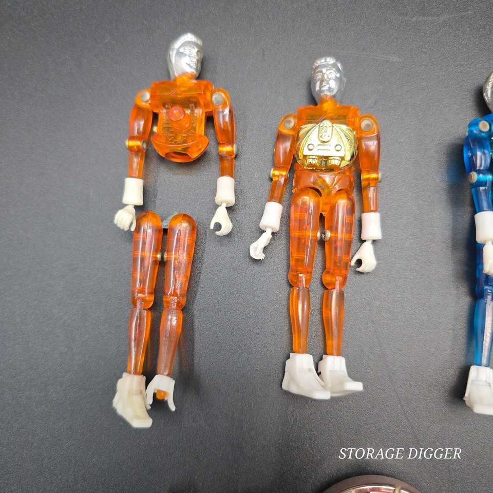 VTG Mego Micronauts Time Traveler Clear Yellow Red Blue Aliens Diecast ...
