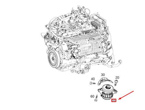 MERCEDES-BENZ GLE W167 Front Right Side Engine Mount A1672407700 NEW ...