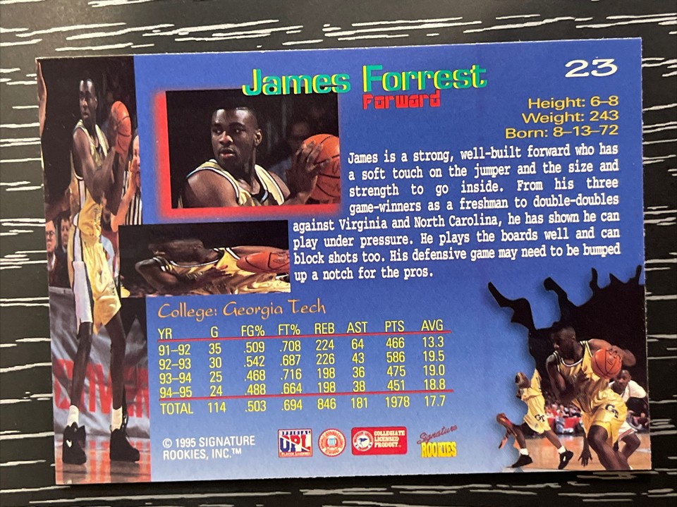 1995 Signature Rookies Draft Day #23 James Forrest/38000 | eBay