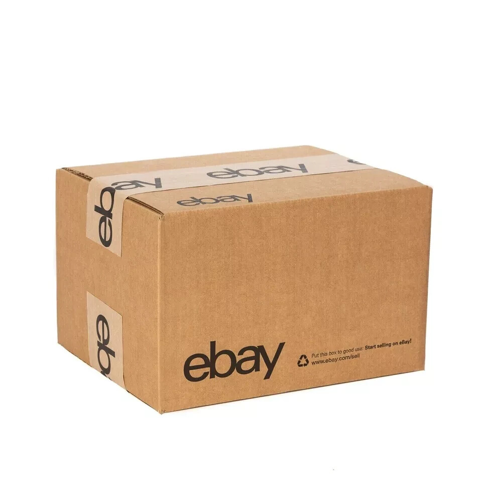 10" x 8" x 6" Corrugated Boxes – Black eBay Logo - 10x8x6 32 ECT | eBay