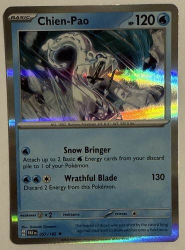 Chien-Pao - 057/182 -reverse Holo Rare - Paradox Rift - Pokemon TCG ...