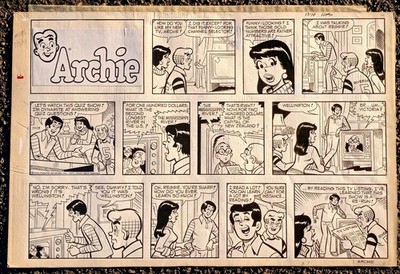 Archie Original 1977 Comic Strip Art Work Panel-22" x 15" | eBay