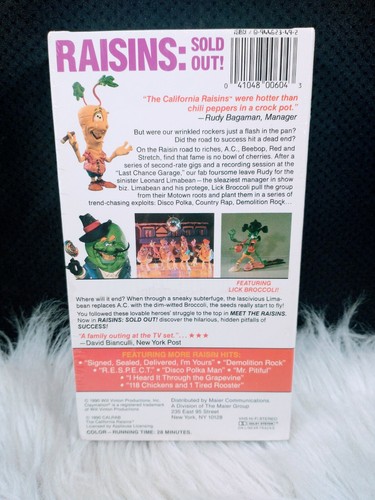 California Raisins 2, The - Raisins: Sold Out (VHS, 1990) for sale ...