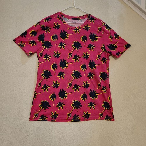City Streets Pink Palm Tree Graphic Tee T-Shirt For Men Size L | eBay