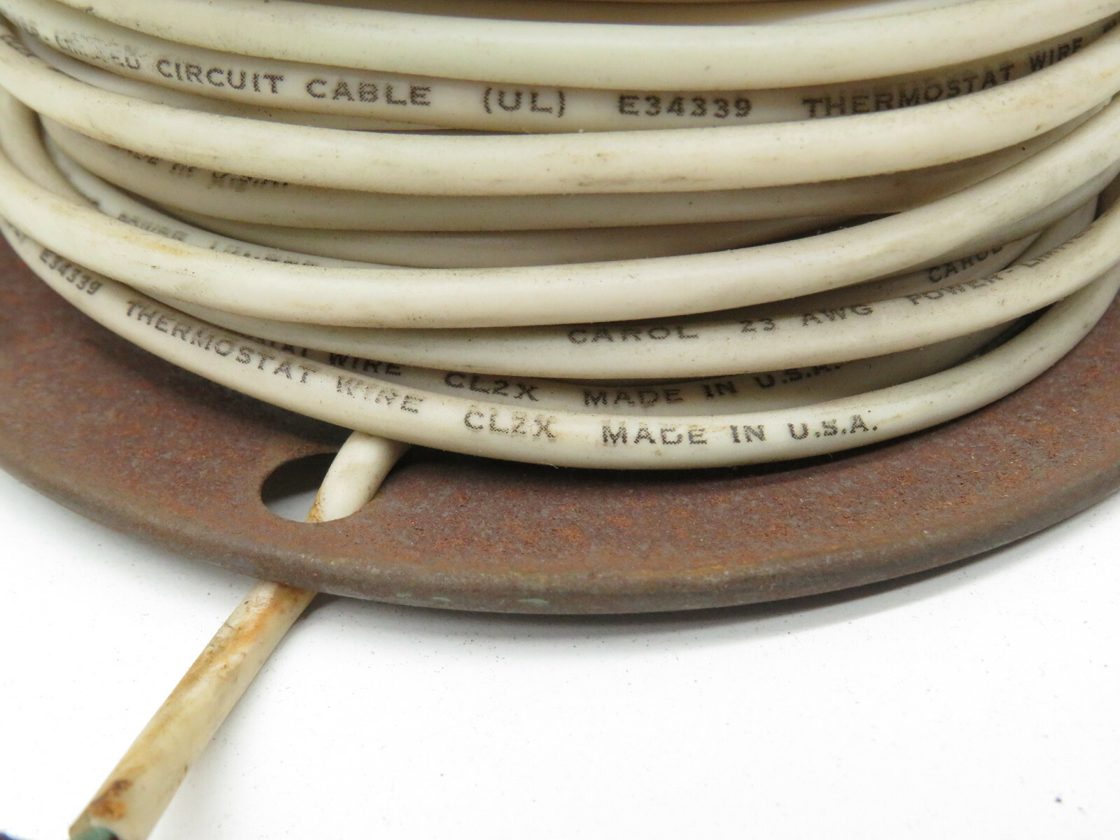 (25ft) Carol 23AWG 3-Conductor White Type CL2X Thermostat Cable Wire 23 ...