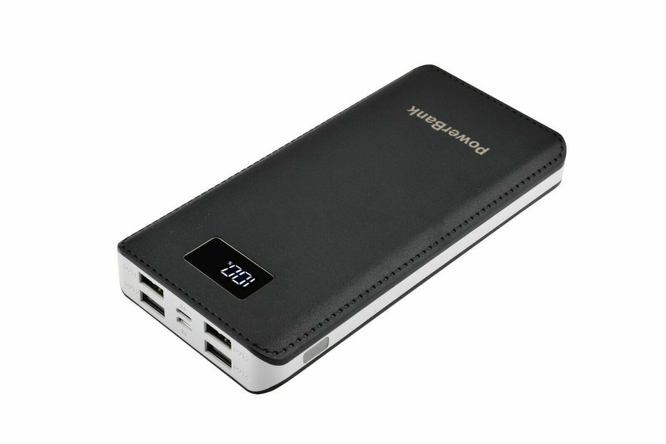 Power Bank 4USB Portable External Battery Backup Fast Charger 10000mAh ...