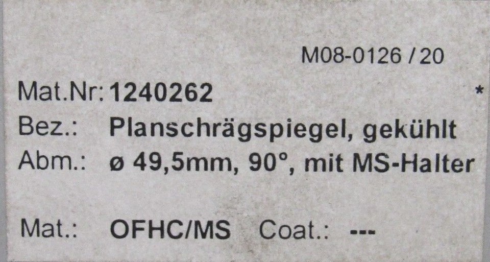 NEW TRUMPF 1240262 LASER ALIGNMENT MIRROR OFHC/MS | eBay