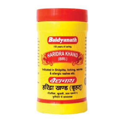 Baidyanath Haridra Khand 100 Gram Pack Of 2 Powder for Itching Allergic ...