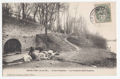 CPA 77 Env. Cesson Nandy SEINE-PORT Croix-Fontaine. Femmes Lavoir ST ...