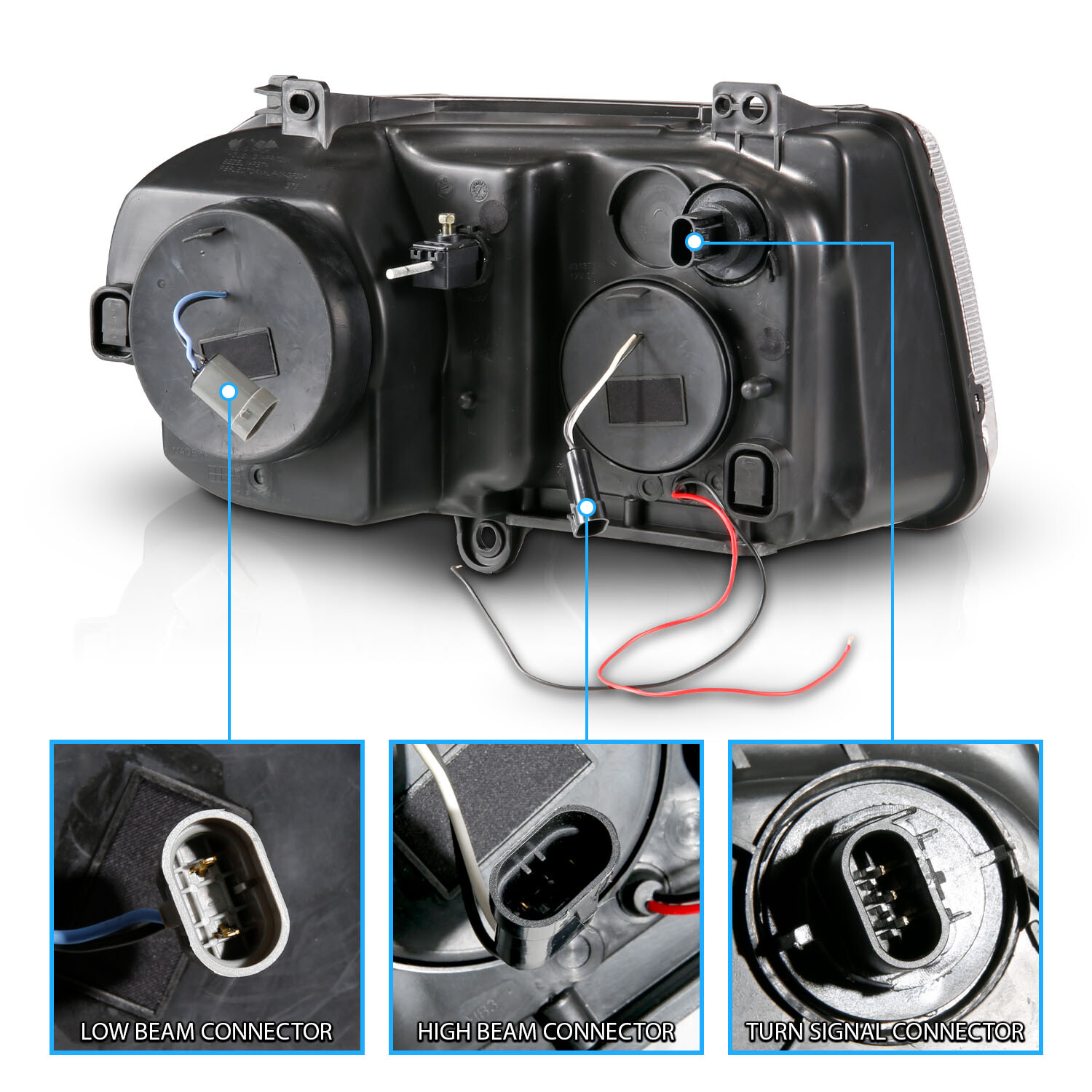 [Dual LED Halo] 05-10 For Chrysler 300C Chrome Replacement Projector ...