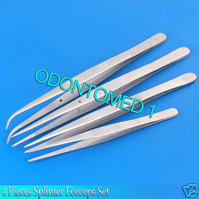 Splinter Forceps - Fine Point - Surgical Set of 4 Pieces | eBay