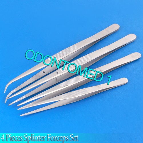 Splinter Forceps - Fine Point - Surgical Set of 4 Pieces | eBay
