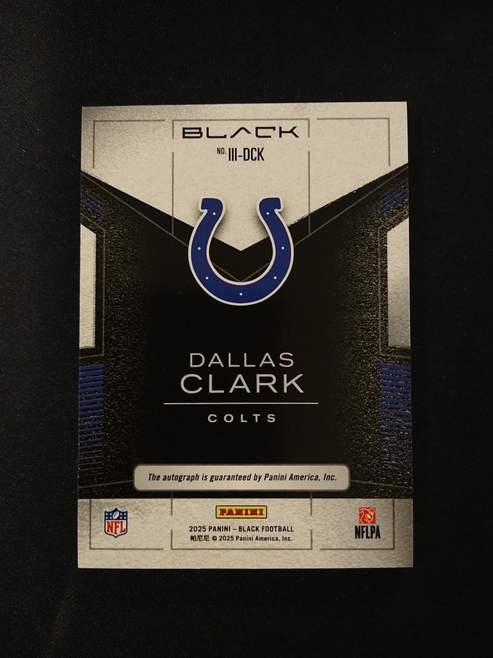 2025 Panini Black Dallas Clark Instant Impact Ink Purple Auto /68 Colts #III-DCK | eBay