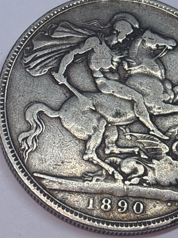 1890 QUEEN VICTORIA SILVER CROWN COIN | eBay UK