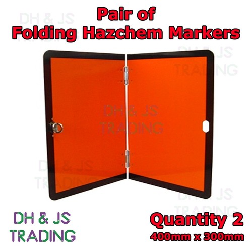 2x Folding Hazchem Marker Boards ADR Reflective HZL / HAL Sign Lorry ...