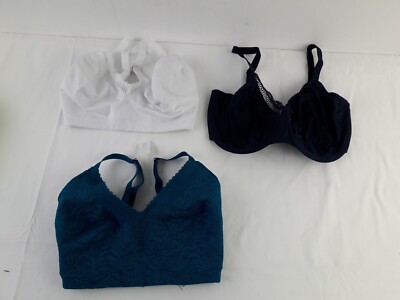 M&S Women's 3xBundle Bra Size 32G Navy White Teal New F2 | eBay UK
