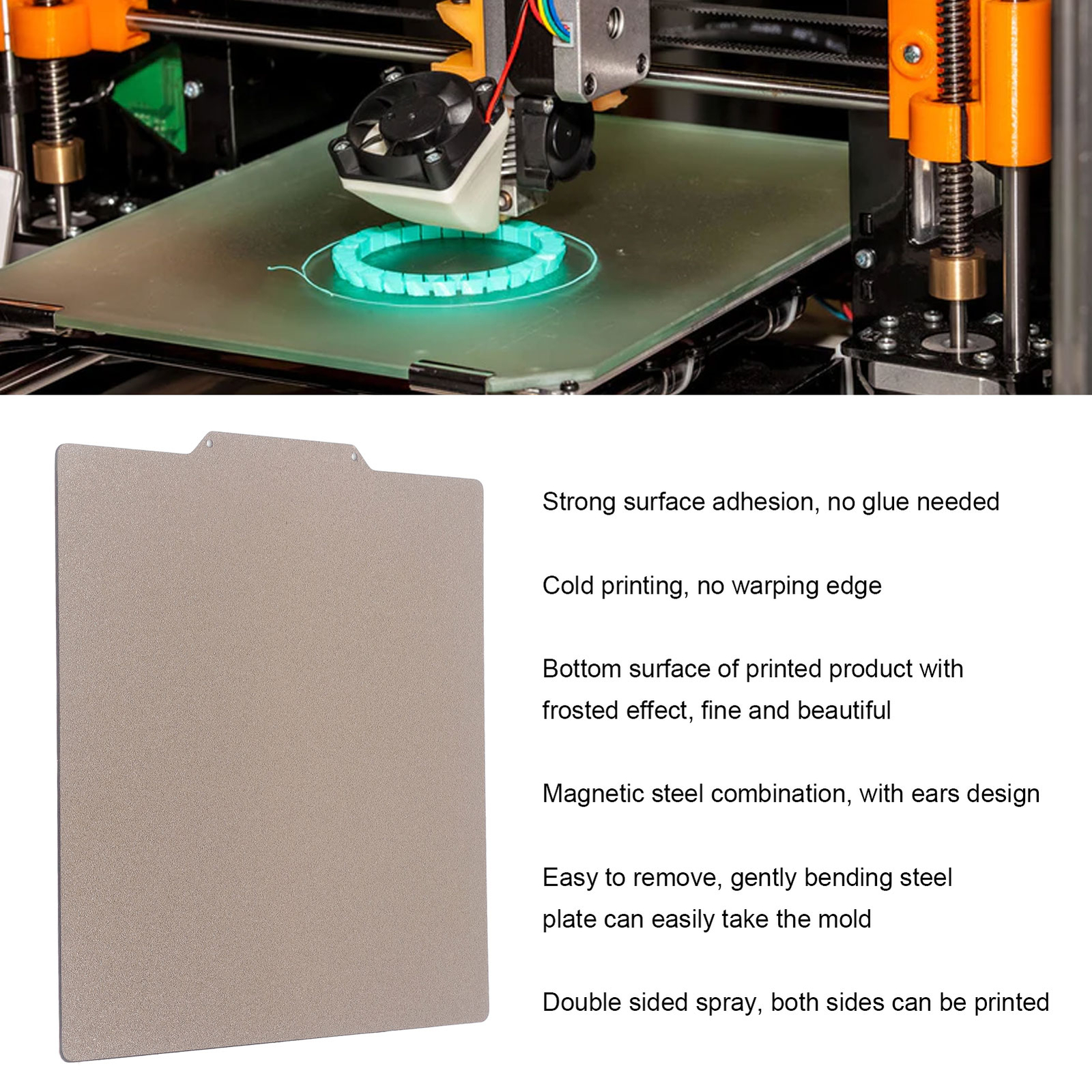 Spring Steel Build Plate Magnetic 235x235mm 2 Sided PEI Powder Painted ...