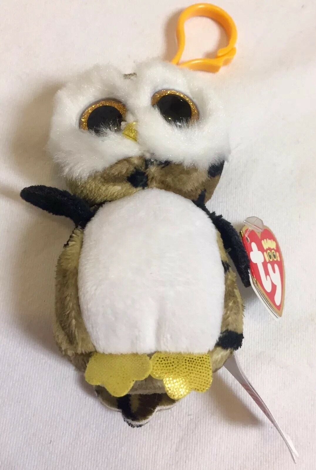 TY Beanie Boos 3" OWLIVER Owl Keychain Plastic Clip Stuffed Animal ...