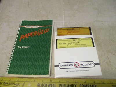 Paper Clip Word Processor Floppy Disk Atari 800 800XL / 65XE / 130XE ...