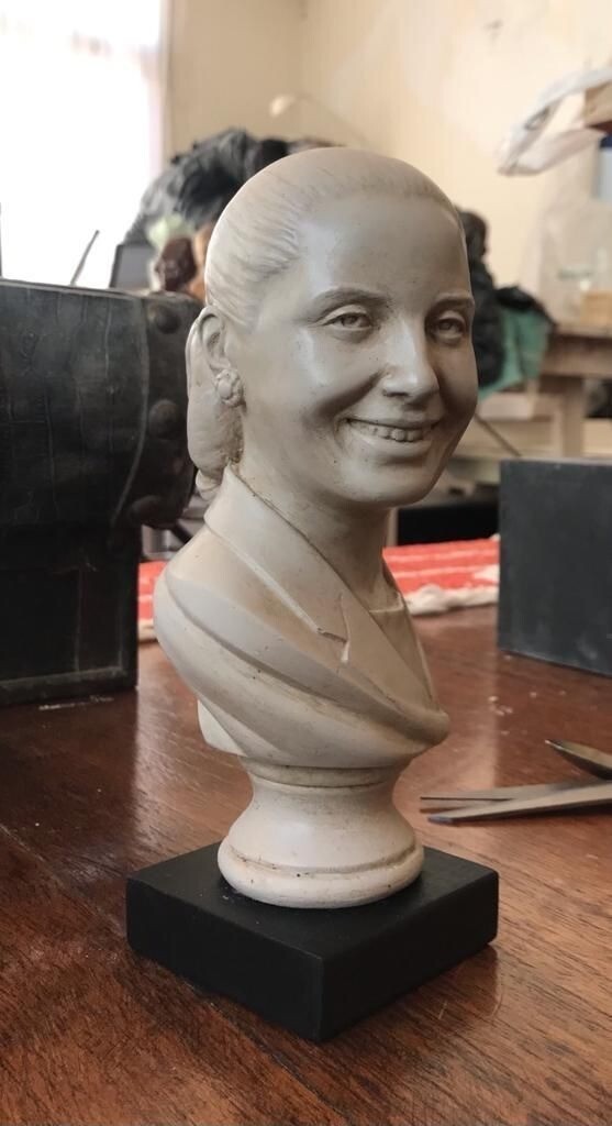 EVITA BUST -- EVA DUARTE DE PERON Statue Figure Sculpture ARGENTINA ...