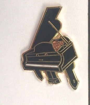 Vintage Mini Black Grand Piano Pin Brooch Badge Music Gift AIM45A Gold ...