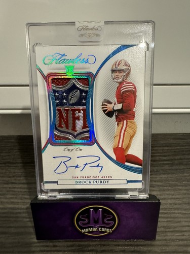 🔥2022 FLAWLESS BROCK PURDY RC AUTO NFL shield True RPA 1/1 Auto 49ers ...